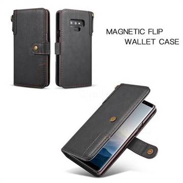 Retro Luxury Cowhide Leather Wallet Case for Samsung Galaxy Note9 ...