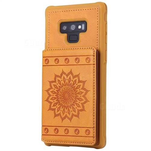 Luxury Embossing Sunflower Multifunction Leather Back Cover for Samsung ...
