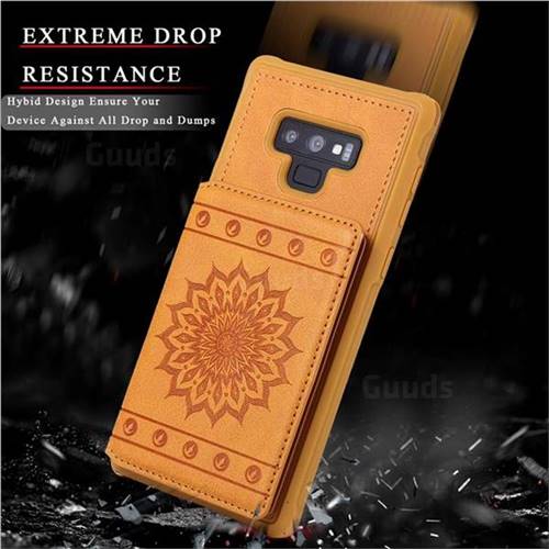 Luxury Embossing Sunflower Multifunction Leather Back Cover for Samsung ...