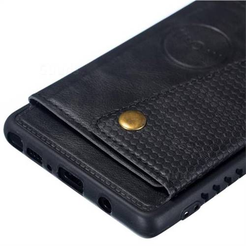 Retro Multifunction Card Slots Stand Leather Coated Phone Back Cover ...