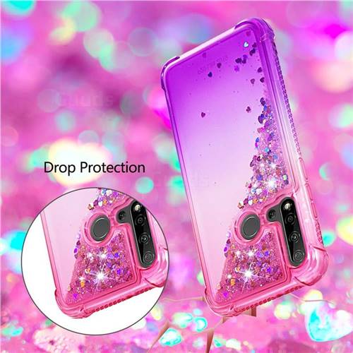 Rainbow Gradient Liquid Glitter Quicksand Sequins Phone Case for Huawei ...