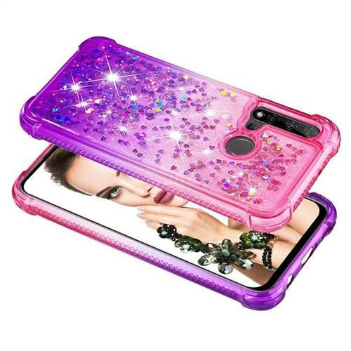 Rainbow Gradient Liquid Glitter Quicksand Sequins Phone Case for Huawei ...