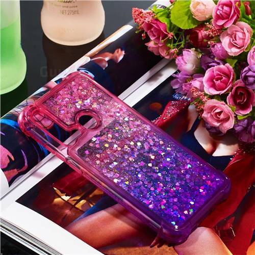 Rainbow Gradient Liquid Glitter Quicksand Sequins Phone Case for Huawei ...