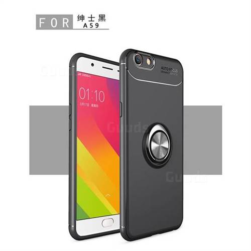 Auto Focus Invisible Ring Holder Soft Phone Case for Oppo A59 - Black ...