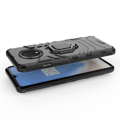 Black Panther Armor Metal Ring Grip Shockproof Dual Layer Rugged Hard ...