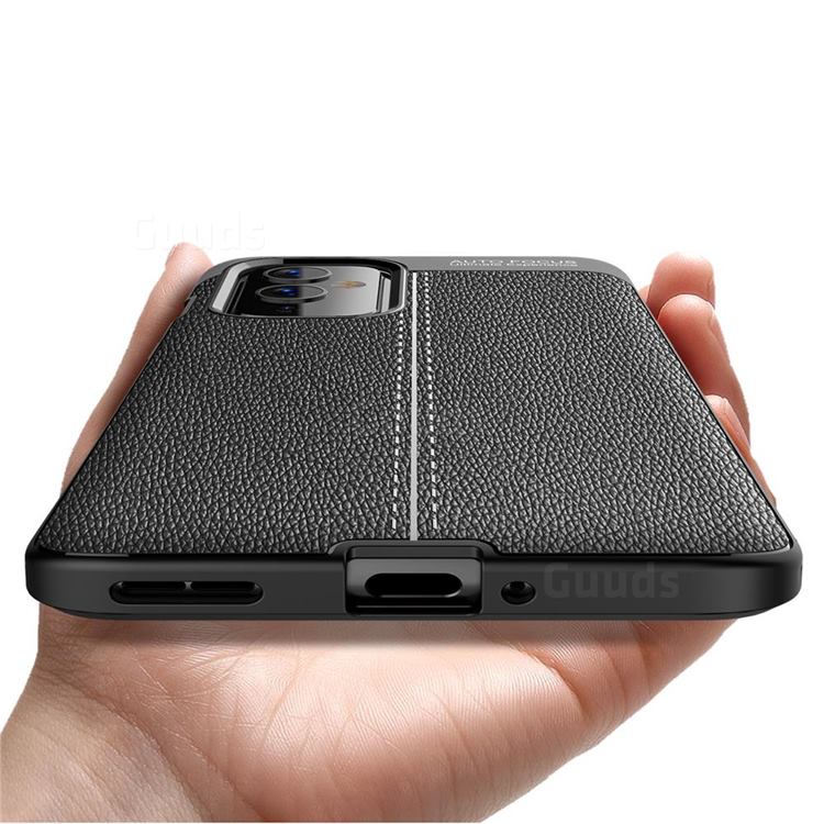 Luxury Auto Focus Litchi Texture Silicone TPU Back Cover for OnePlus 9 - Black - OnePlus 9 Cases ...