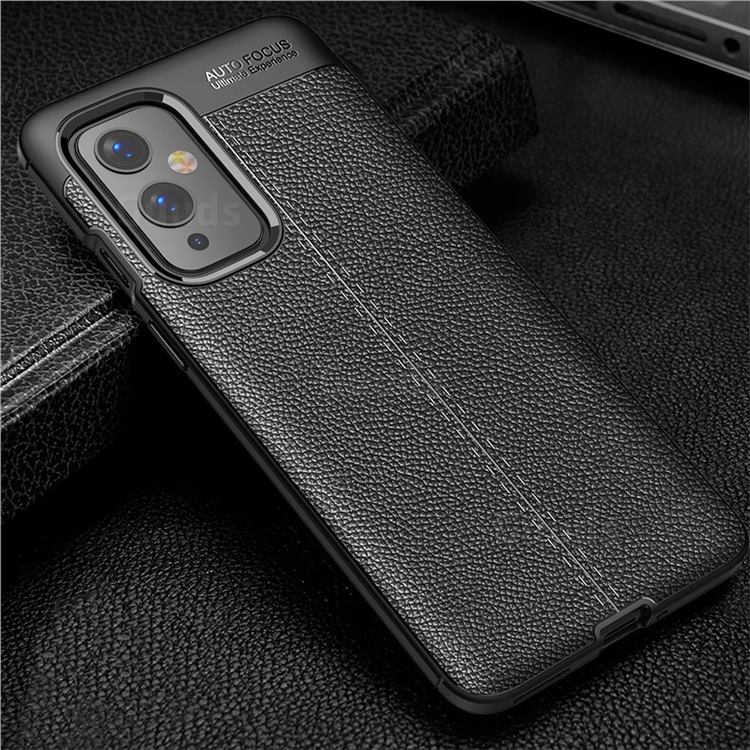 Luxury Auto Focus Litchi Texture Silicone TPU Back Cover for OnePlus 9 - Black - OnePlus 9 Cases ...
