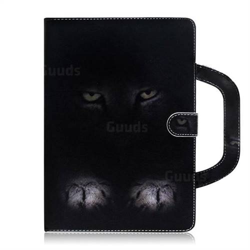 Mysterious Cat Handbag Tablet Leather Wallet Flip Cover for Samsung ...
