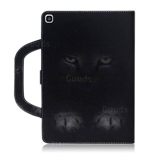Mysterious Cat Handbag Tablet Leather Wallet Flip Cover for Samsung ...