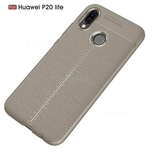 Luxury Auto Focus Litchi Texture Silicone TPU Back Cover for Huawei P20 ...