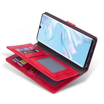 Retro Luxury Multipurpose Purse Phone Case for Huawei P30 Pro - Red ...
