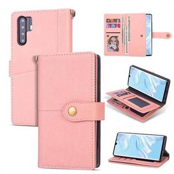 Retro Luxury Multipurpose Purse Phone Case for Huawei P30 Pro - Pink ...