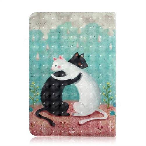 Black and White Cat 3D Painted Universal 10 inch Tablet Flip Folio ...