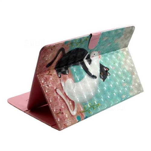 Black and White Cat 3D Painted Universal 10 inch Tablet Flip Folio ...