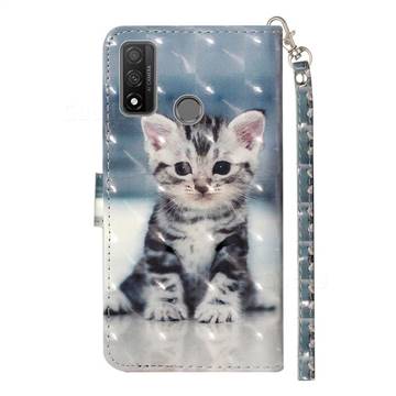 Kitten Cat 3D Leather Phone Holster Wallet Case for Huawei P Smart ...
