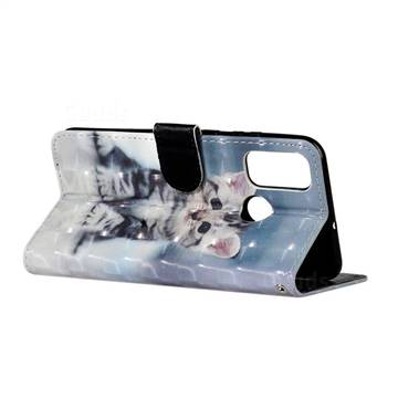 Kitten Cat 3D Leather Phone Holster Wallet Case for Huawei P Smart ...