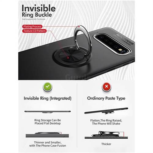 Auto Focus Invisible Ring Holder Soft Phone Case for Samsung Galaxy S10 ...