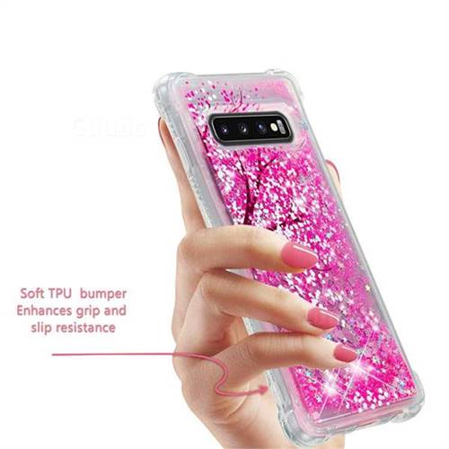 Pink Cherry Blossom Dynamic Liquid Glitter Sand Quicksand Star TPU Case ...