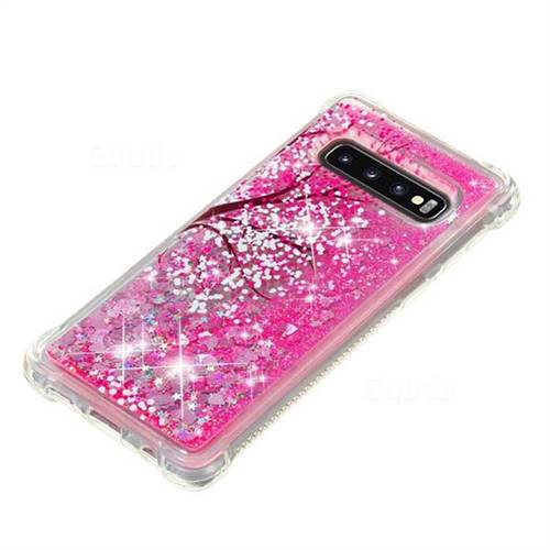 Pink Cherry Blossom Dynamic Liquid Glitter Sand Quicksand Star TPU Case ...