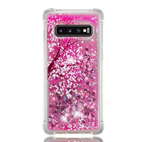 Pink Cherry Blossom Dynamic Liquid Glitter Sand Quicksand Star TPU Case ...