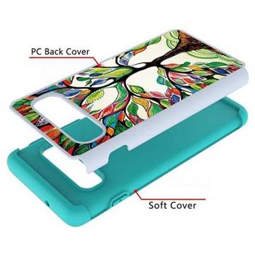 Multicolored Tree Shock Absorbing Hybrid Defender Rugged Phone Case Cover for Samsung Galaxy S10 ...