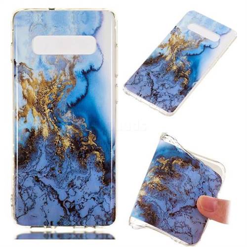 Sea Blue Soft TPU Marble Pattern Case for Samsung Galaxy S10 Plus(6.4 ...
