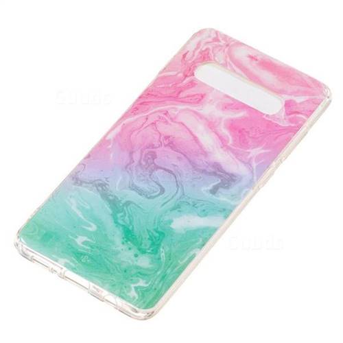 Pink Green Soft TPU Marble Pattern Case for Samsung Galaxy S10 Plus(6.4 ...