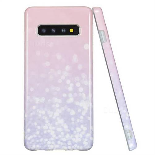 Glitter Pink Marble Clear Bumper Glossy Rubber Silicone Phone Case for ...