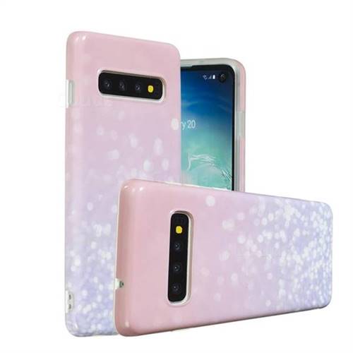 Glitter Pink Marble Clear Bumper Glossy Rubber Silicone Phone Case for ...
