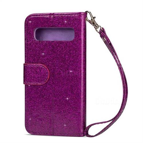 Glitter Shine Leather Zipper Wallet Phone Case for Samsung Galaxy S10 ...