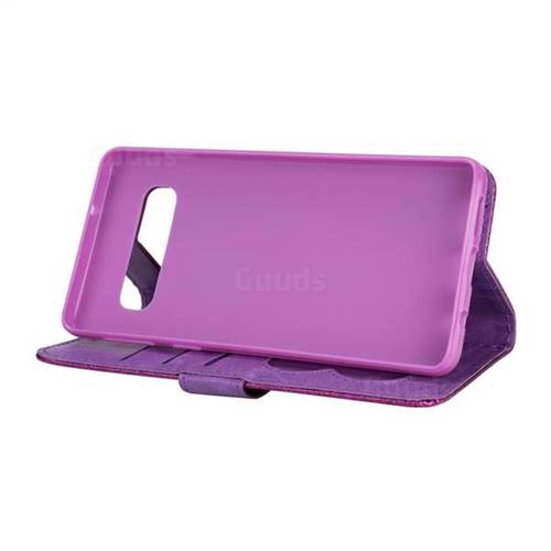 Glitter Shine Leather Zipper Wallet Phone Case for Samsung Galaxy S10 ...