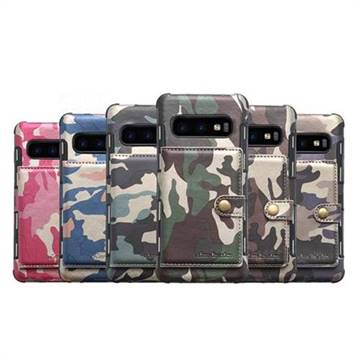 Camouflage Multi-function Leather Phone Case for Samsung Galaxy S10 ...