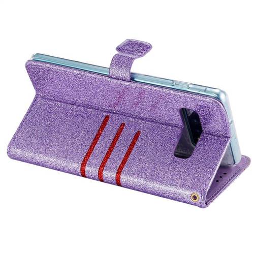 Retro Stitching Glitter Leather Wallet Phone Case for Samsung Galaxy ...