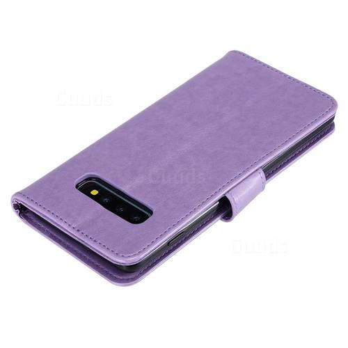 Embossing Cherry Blossom Cat Leather Wallet Case for Samsung Galaxy S10 ...