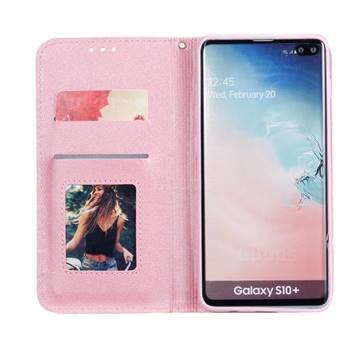 Ultra Slim Daisy Sparkle Glitter Powder Magnetic Leather Wallet Case ...