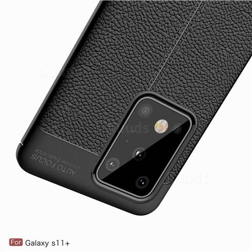 Luxury Auto Focus Litchi Texture Silicone TPU Back Cover for Samsung Galaxy S20 Ultra / S11 Plus ...