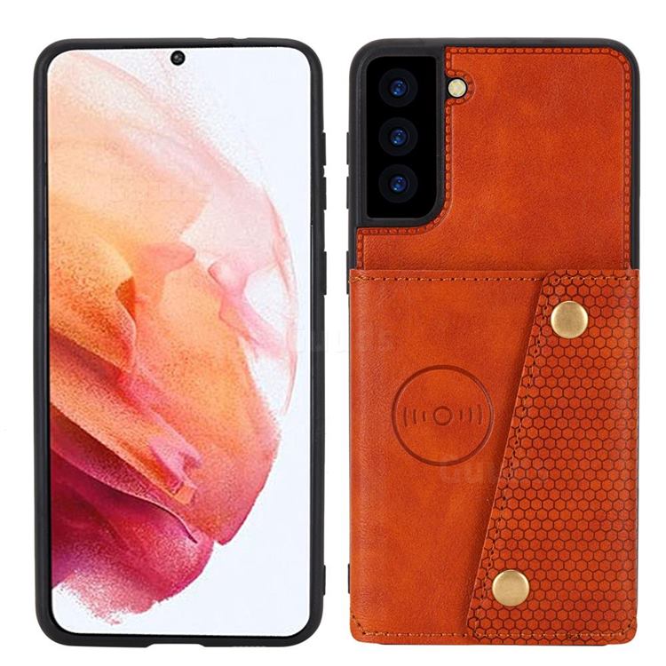 Retro Multifunction Card Slots Stand Leather Coated Phone Back Cover ...