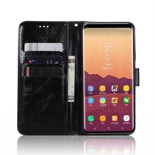 Luxury Retro Leather Wallet Case for Samsung Galaxy S9 Plus(S9 ...