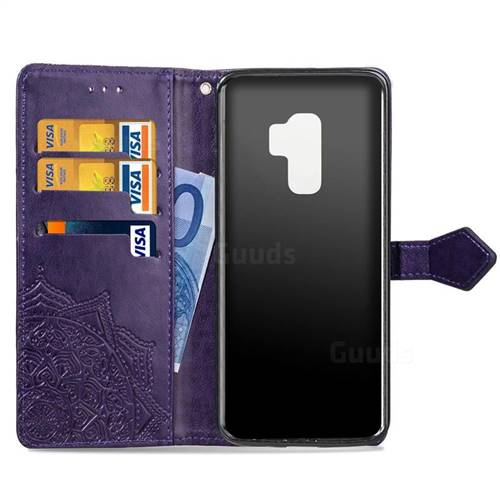 Embossing Imprint Mandala Flower Leather Wallet Case for Samsung Galaxy ...