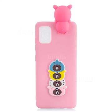 Expression Bear Soft 3D Climbing Doll Soft Case for Samsung Galaxy A51 ...