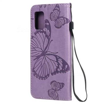 Embossing 3D Butterfly Leather Wallet Case for Samsung Galaxy A51 5G ...