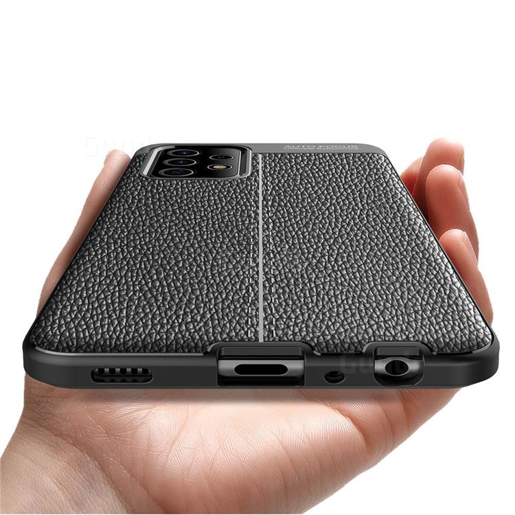 Luxury Auto Focus Litchi Texture Silicone TPU Back Cover for Samsung Galaxy A52 5G - Black ...