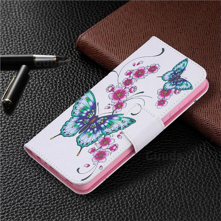 Peach Butterflies Leather Wallet Case for Samsung Galaxy A52 (4G, 5G ...