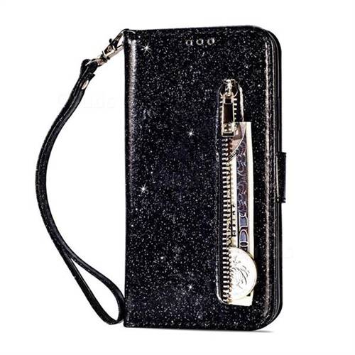 Glitter Shine Leather Zipper Wallet Phone Case for Samsung Galaxy A6 ...