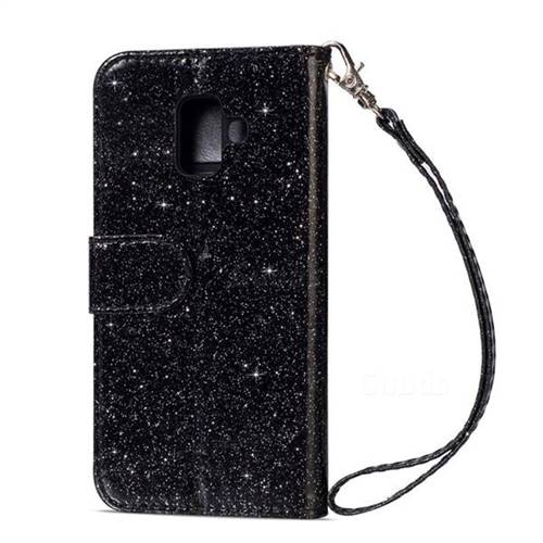 Glitter Shine Leather Zipper Wallet Phone Case for Samsung Galaxy A6 ...