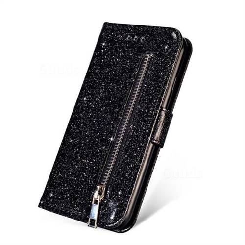 Glitter Shine Leather Zipper Wallet Phone Case for Samsung Galaxy A6 ...