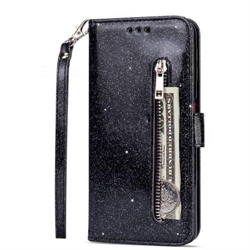 Glitter Shine Leather Zipper Wallet Phone Case for Samsung Galaxy A7 ...