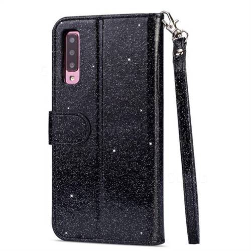 Glitter Shine Leather Zipper Wallet Phone Case for Samsung Galaxy A7 ...