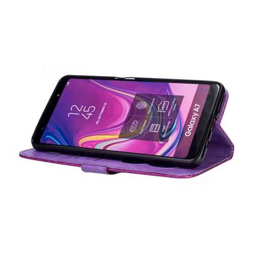 Glitter Shine Leather Zipper Wallet Phone Case for Samsung Galaxy A7 ...