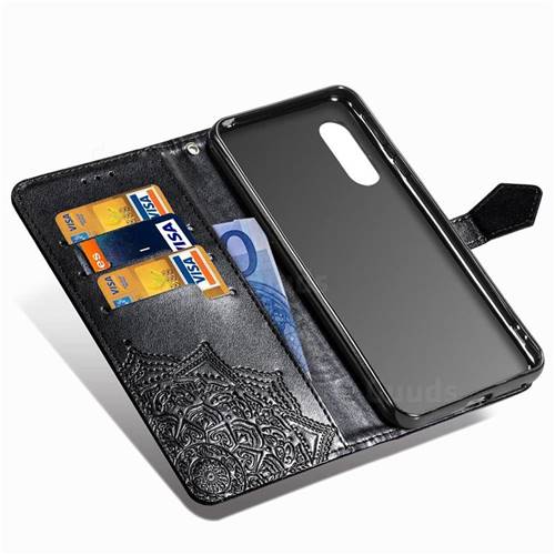 Embossing Imprint Mandala Flower Leather Wallet Case for Sharp AQUOS ...